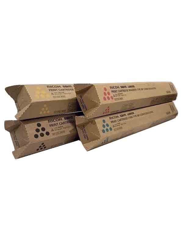 Ricoh MC2000 Printer Toners Pack - Black 18k Pages, Cyan 15k Pages, Magenta 15k Pages, Yellow ...